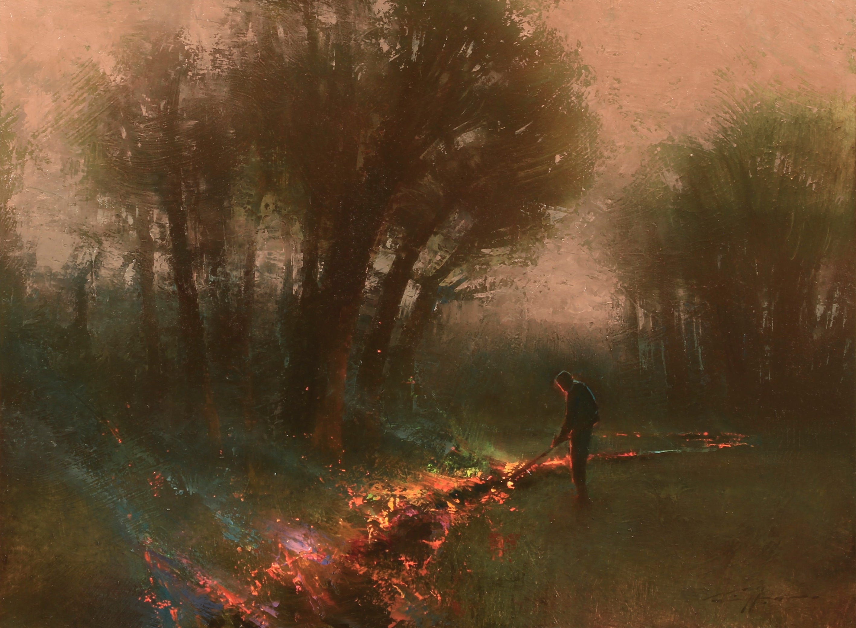 Brent Cotton - Burning The Ditchbank – TRAILSIDE GALLERIES