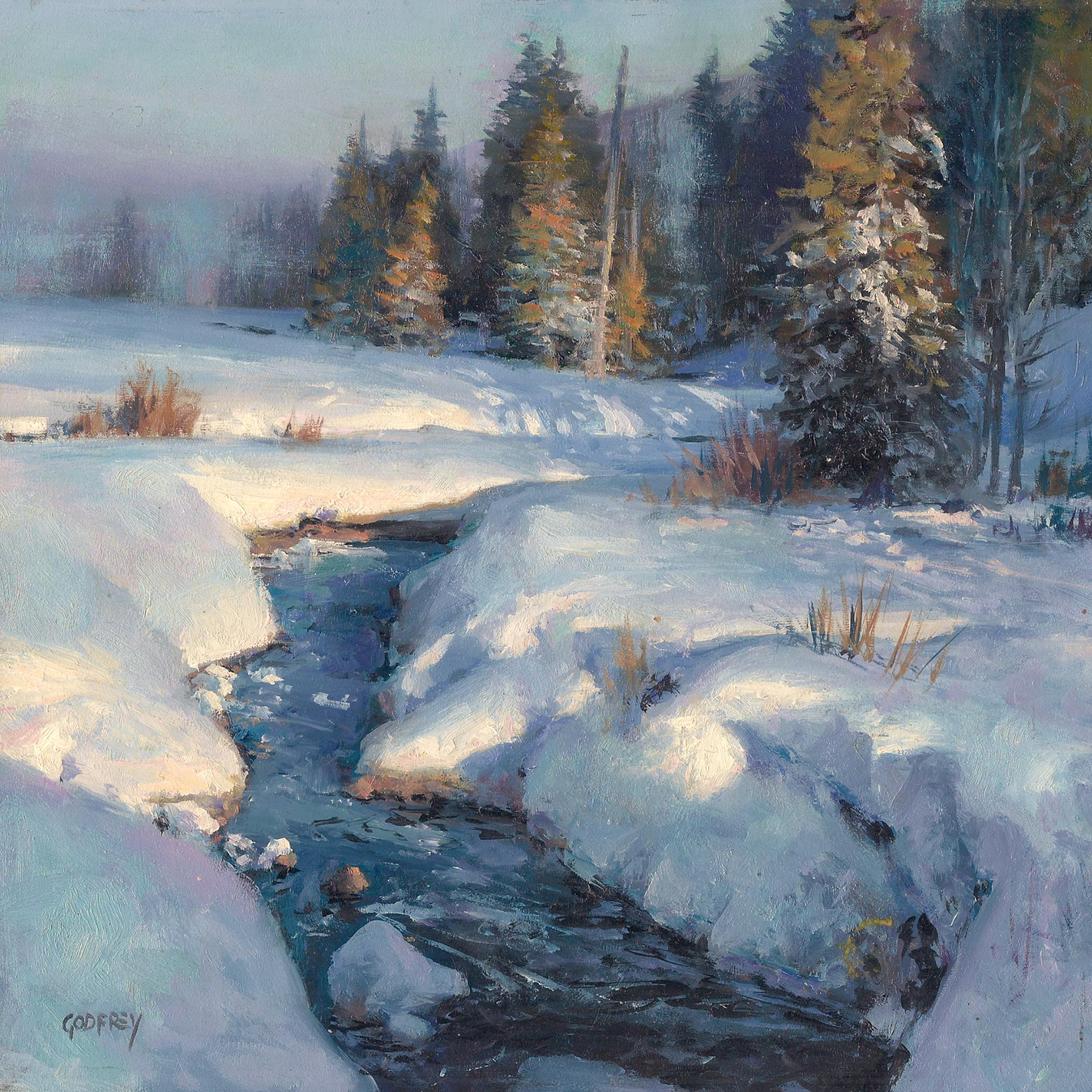 Michael Godfrey - Late Evening, Early Winter – TRAILSIDE GALLERIES