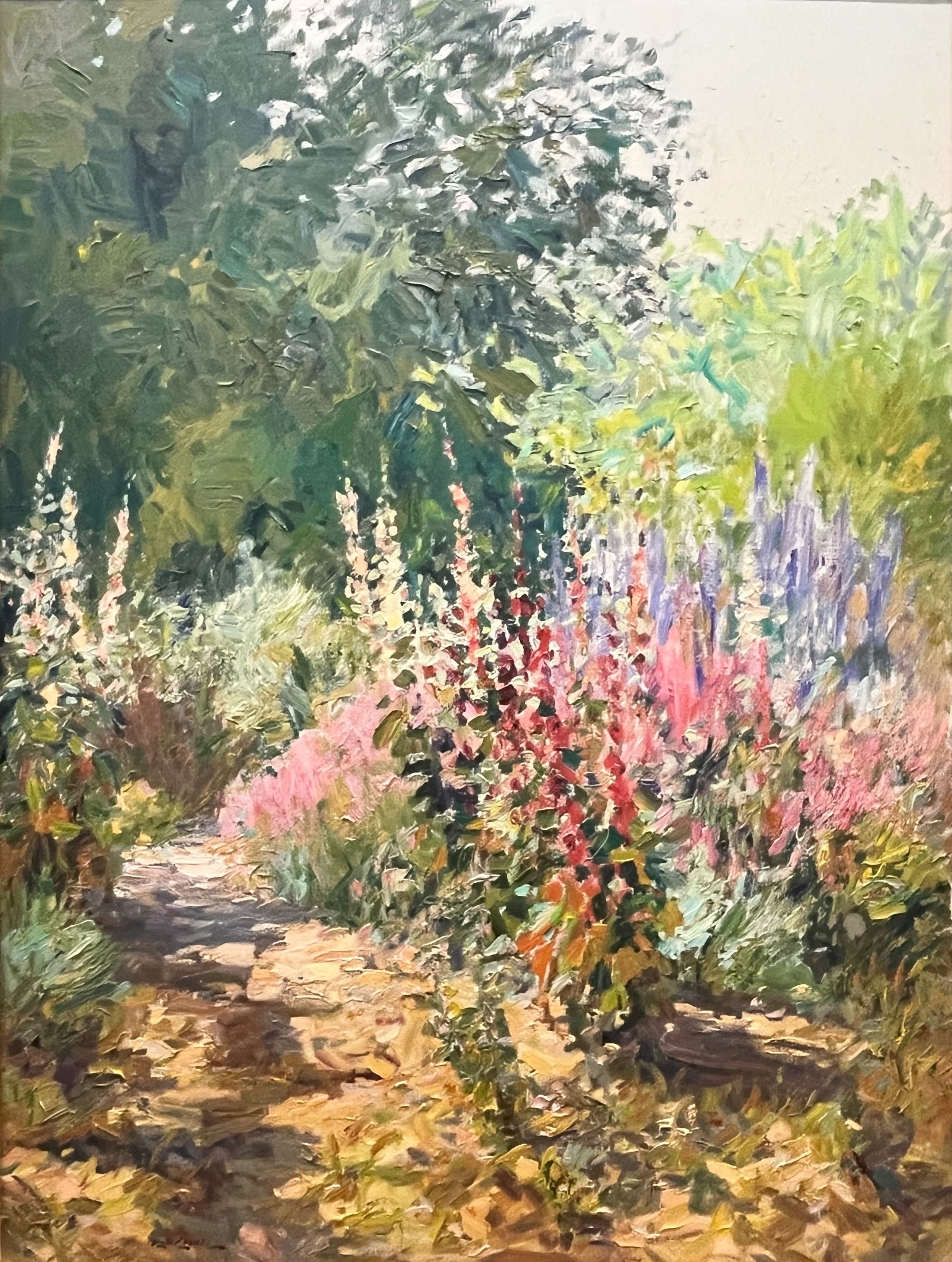 Rod Goebel - Hollyhocks – TRAILSIDE GALLERIES